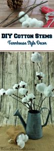 DIY Cotton Stem - Farmhouse Style Decor - Reuse Grow Enjoy