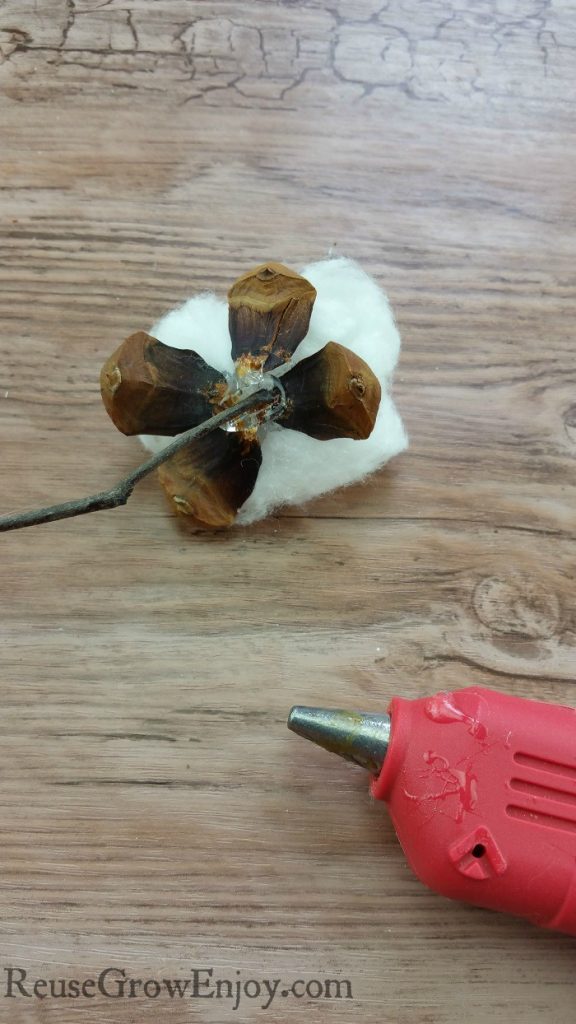 DIY Cotton Stem - Farmhouse Style Decor - Reuse Grow Enjoy