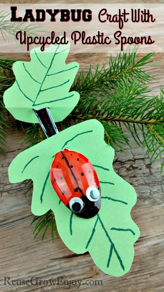 Ladybug Craft With Upcycled Plastic Spoons - Reuse Grow Enjoy