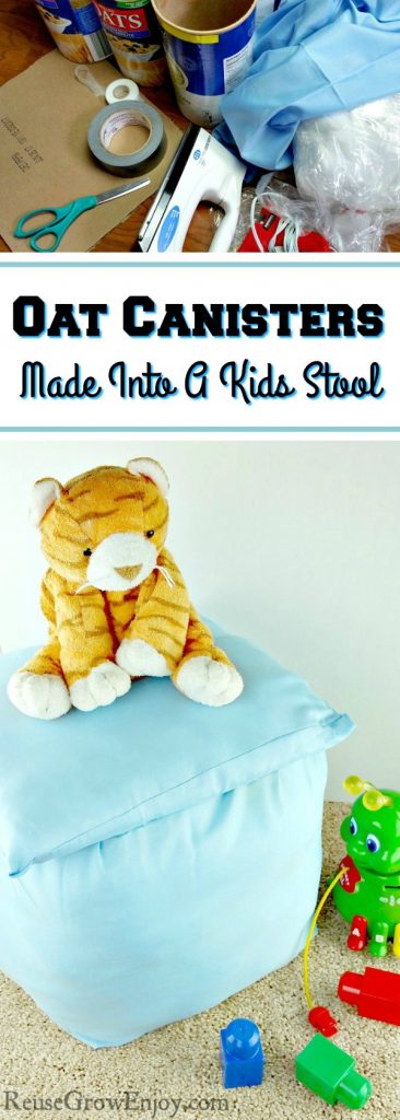 Oatmeal Container Project - Oatmeal Canisters Into A Kids Stool