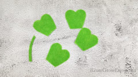 How To Make A Clover Pin With Free Printable Shamrock Pattern - Reuse ...