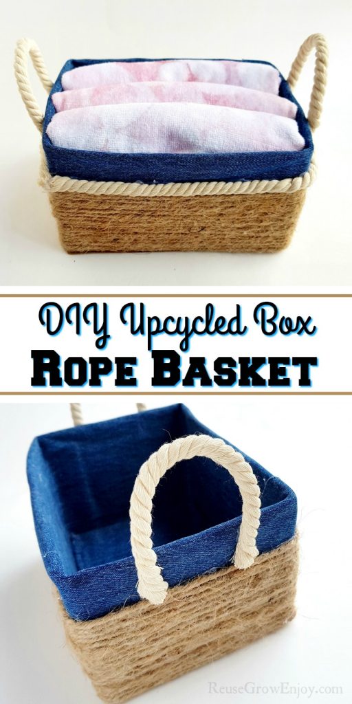 Upcycled Box Rope Basket - Cute Farm Style Look For Less! - Reuse Grow ...